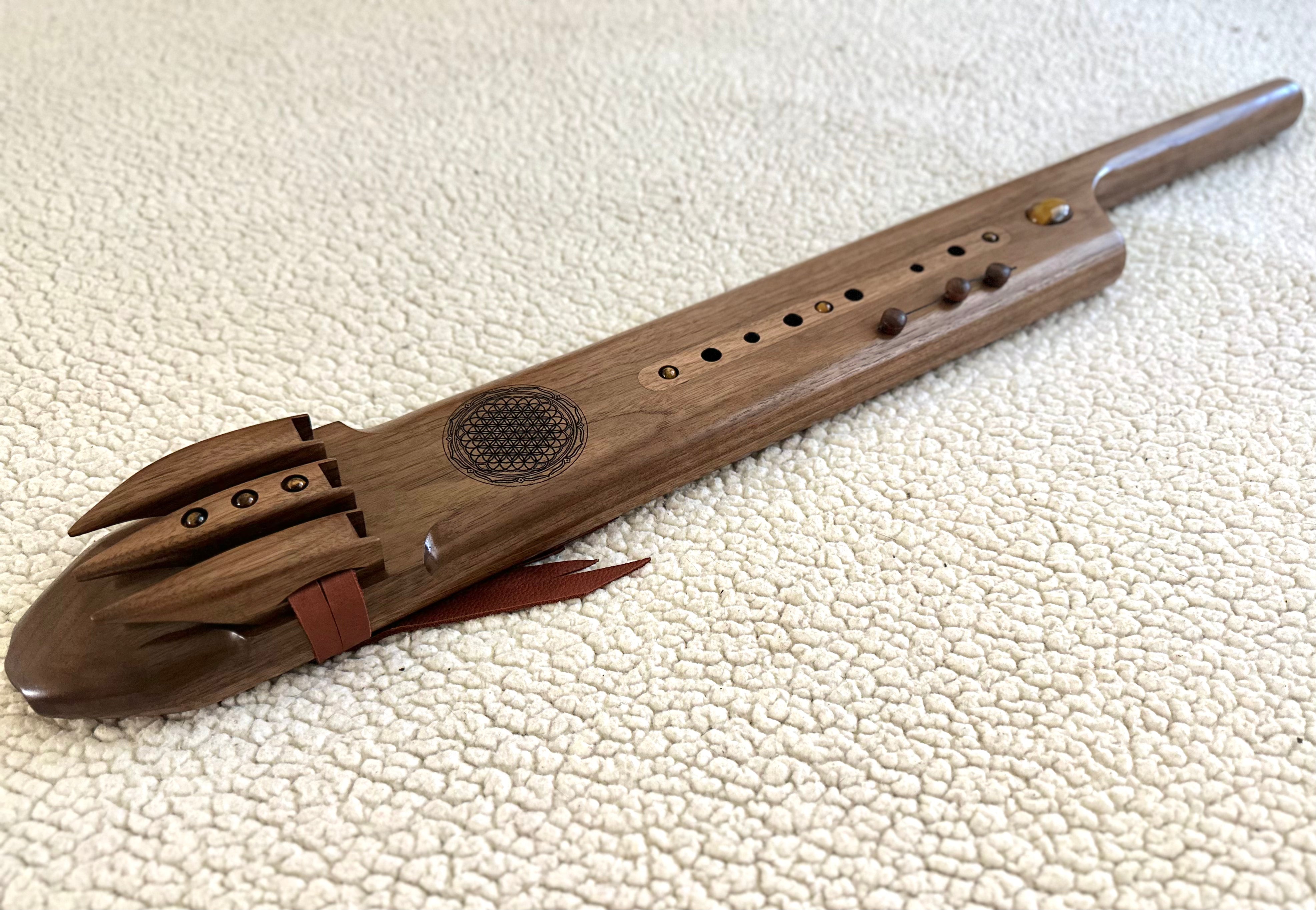 TRIPLE DRONE FLUTE - EEA aeolian- 432hz – Cora Flutes